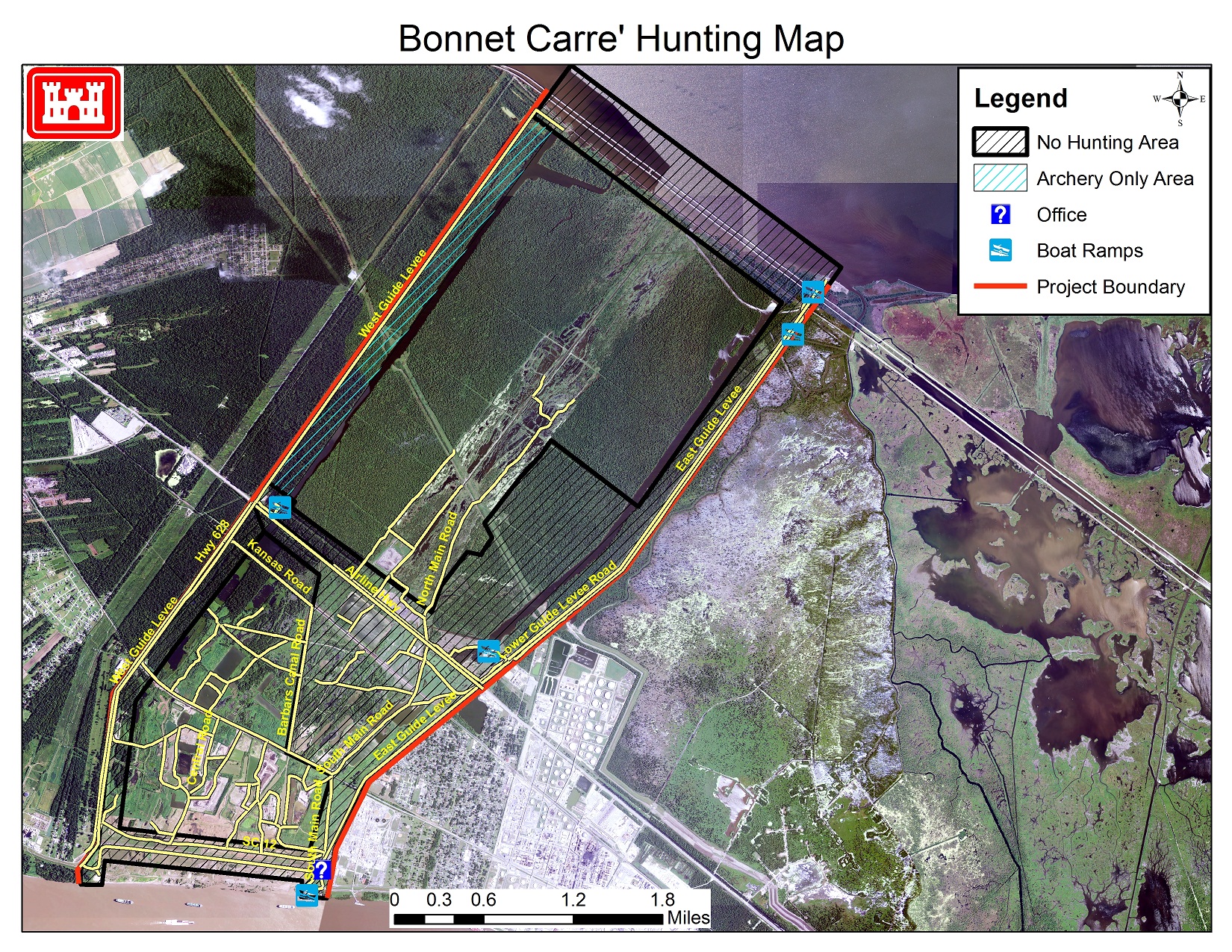 New Orleans District > Missions > Recreation > Bonnet Carre' Spillway